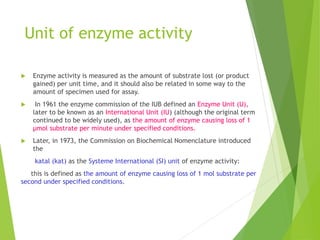 Enzyme assay methods | PPTX