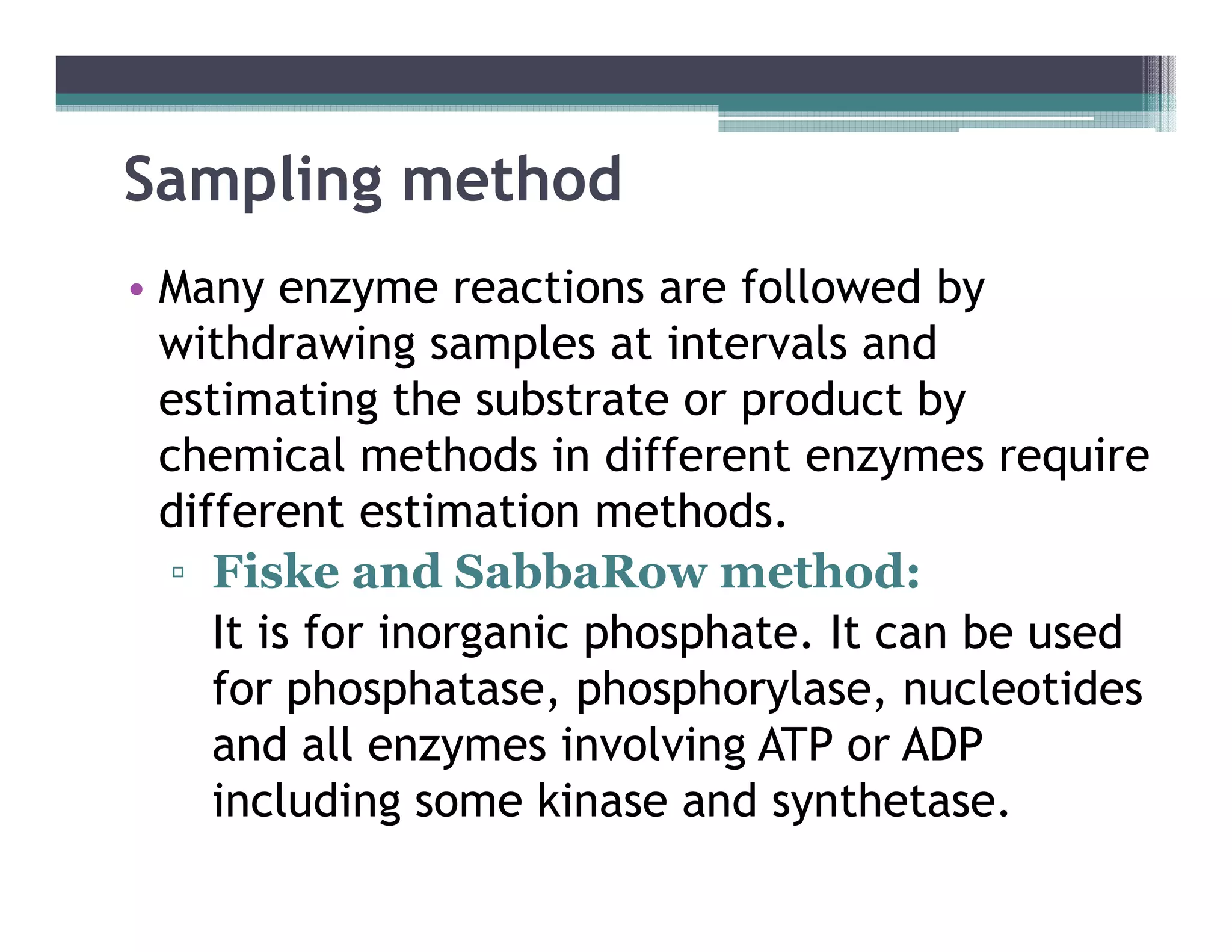 Enzyme Assay Methods | PDF