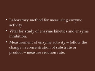 Enzyme assays | PPT