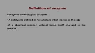 ENZYME ARE BIOLOGICAL CATALYST .pptx