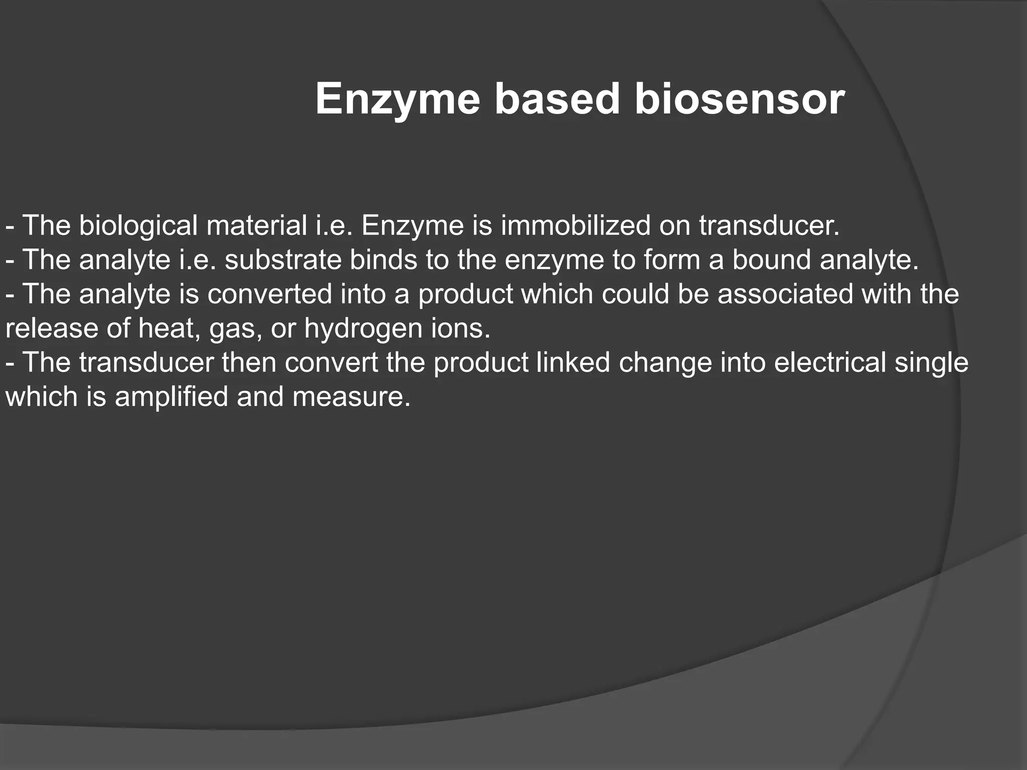 Enzyme biosensor final | PPTX