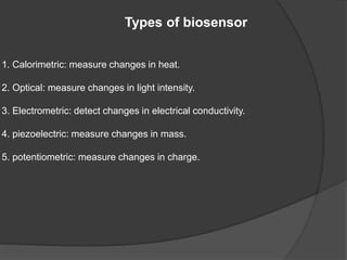 Enzyme biosensor final | PPTX