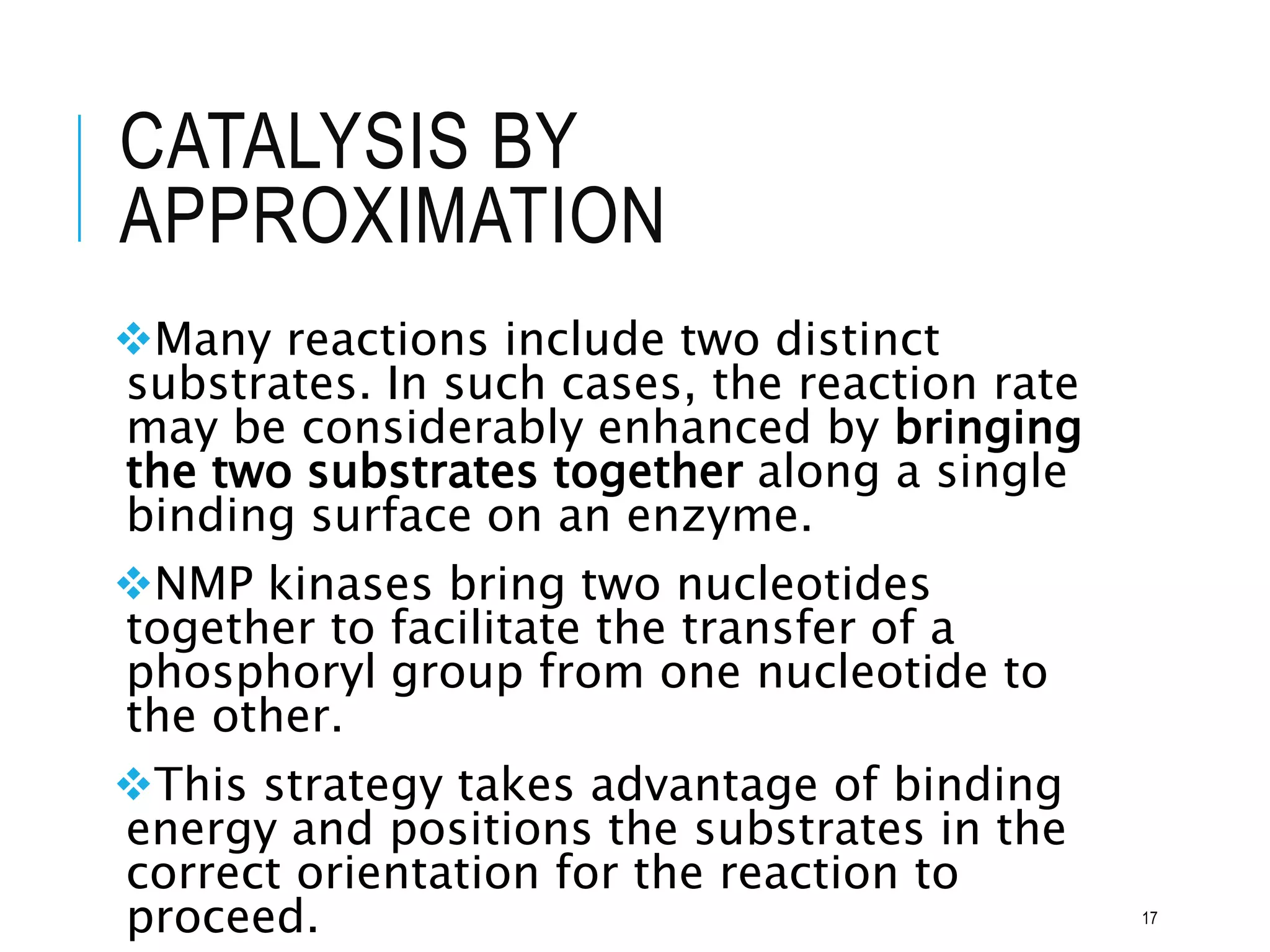 Enzyme catalysis mechanisms involved | PPTX
