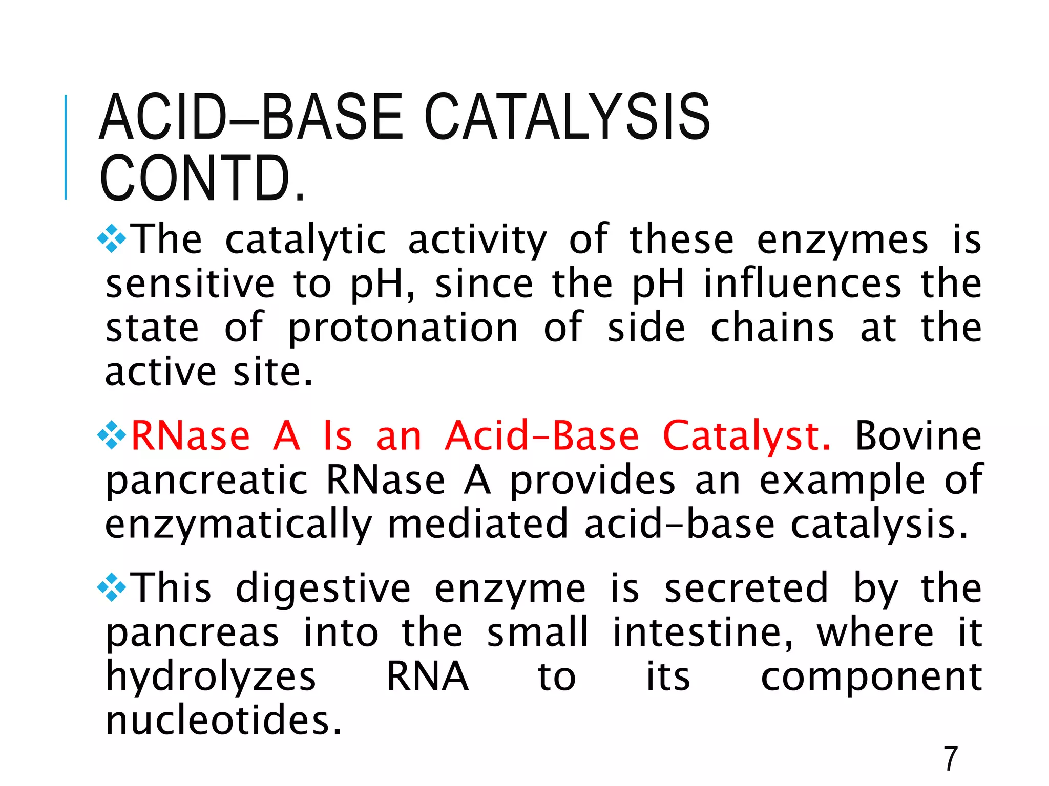 Enzyme catalysis mechanisms involved | PPTX
