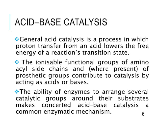 Enzyme catalysis mechanisms involved | PPTX | Chemistry | Science