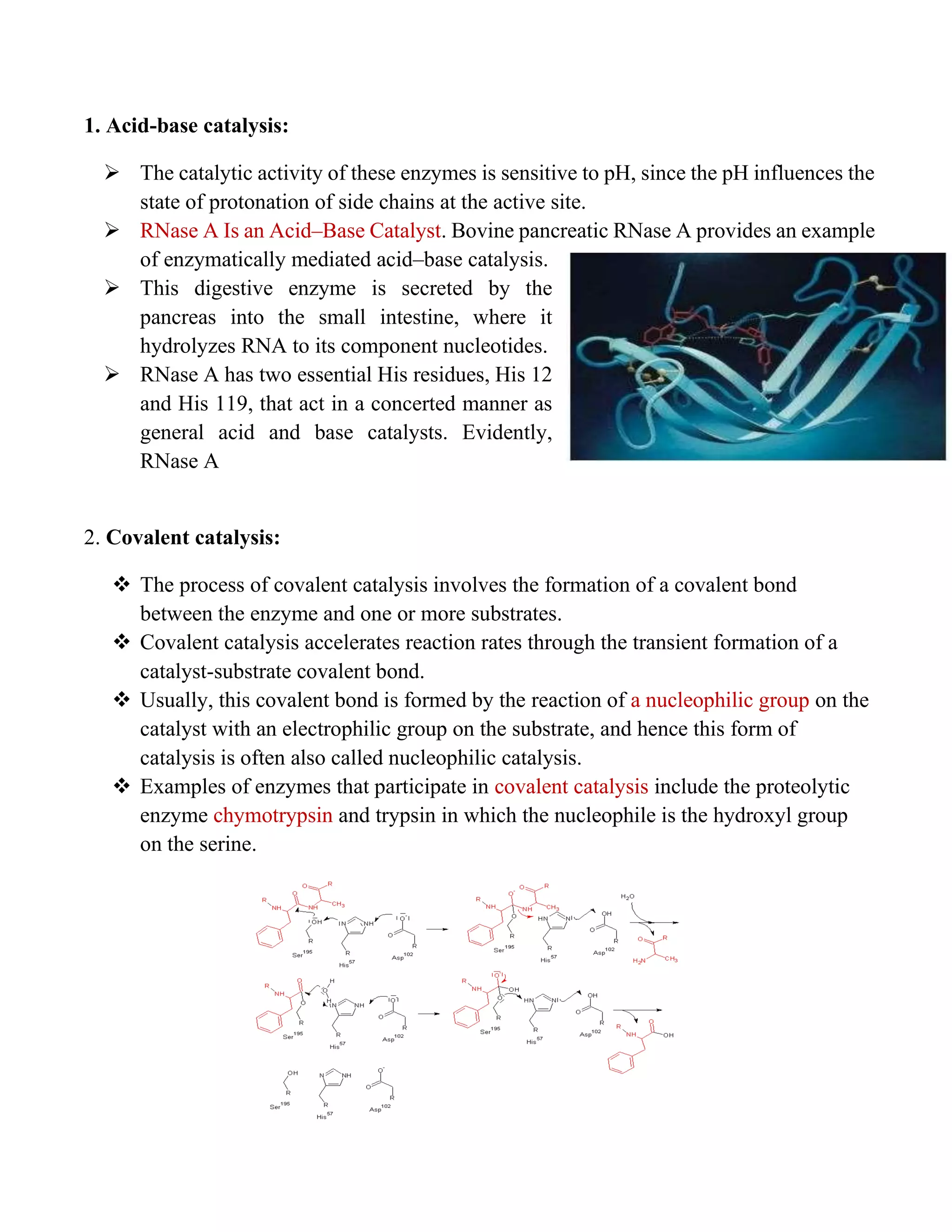 Enzyme catalysed reactions, enzyme kinetics and it’s mechanism of ...