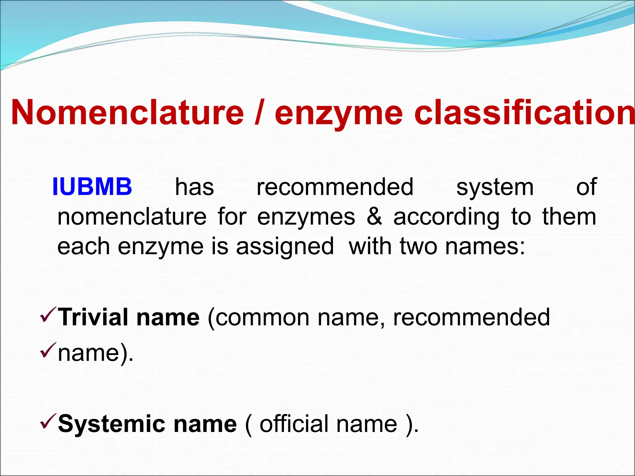 enzyme biochemistry classification regulation | PPT