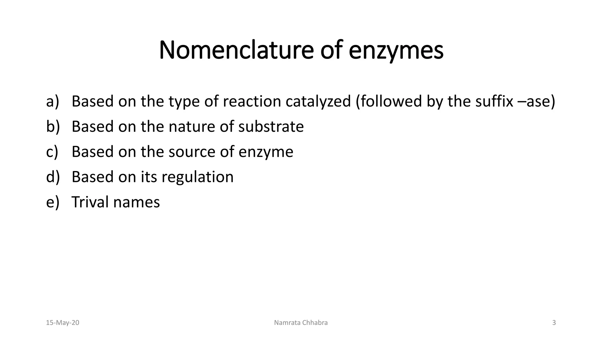 Enzyme classification | PDF