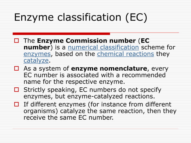 Enzyme classification (EC).ppt | Chemistry | Science