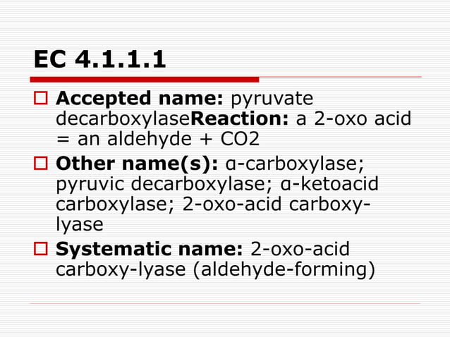 Enzyme classification (EC).ppt | Chemistry | Science