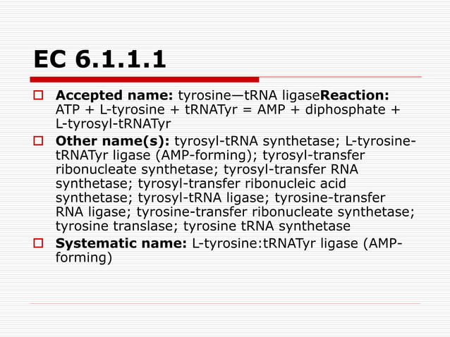 Enzyme classification (EC).ppt | Chemistry | Science
