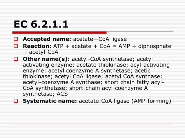 Enzyme classification (EC).ppt | Chemistry | Science