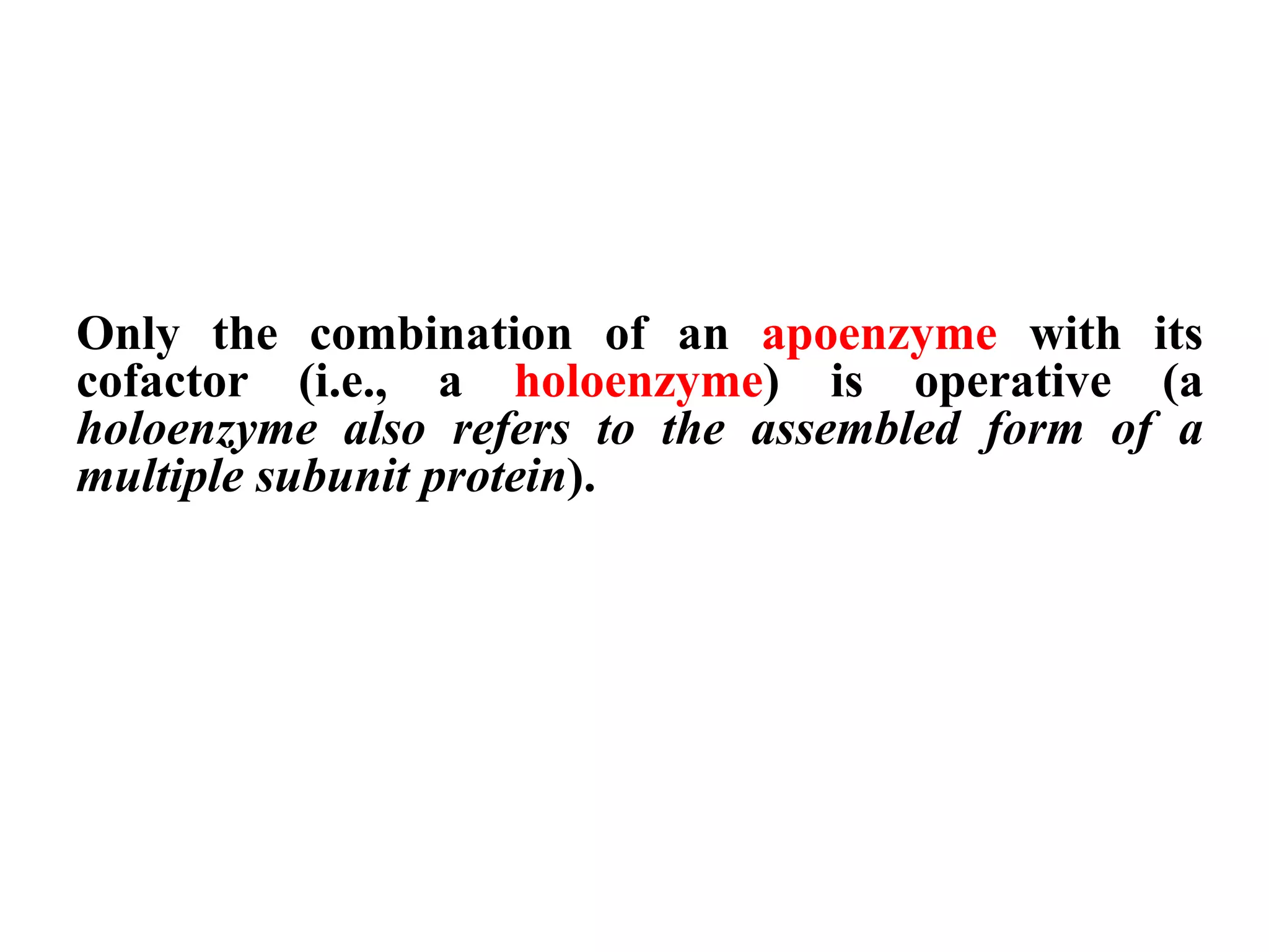 Enzyme cofactors | PPTX
