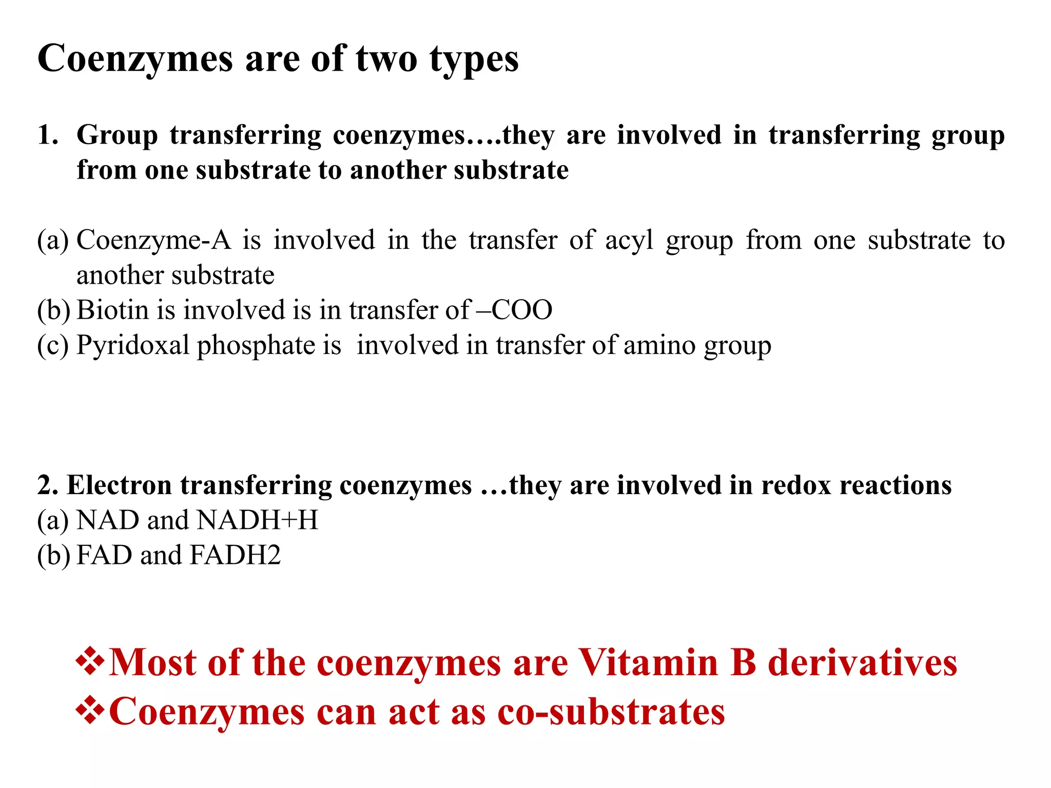 Enzyme cofactors | PPTX