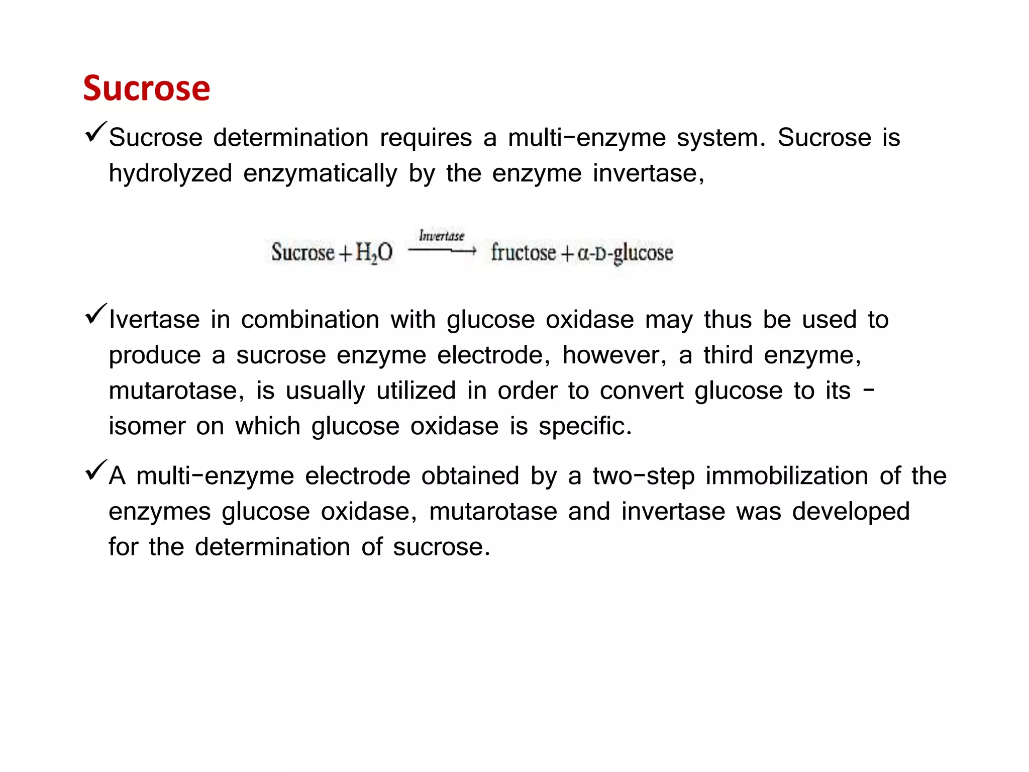 Enzyme electrode sensor for carbohydrate analysis | PPTX