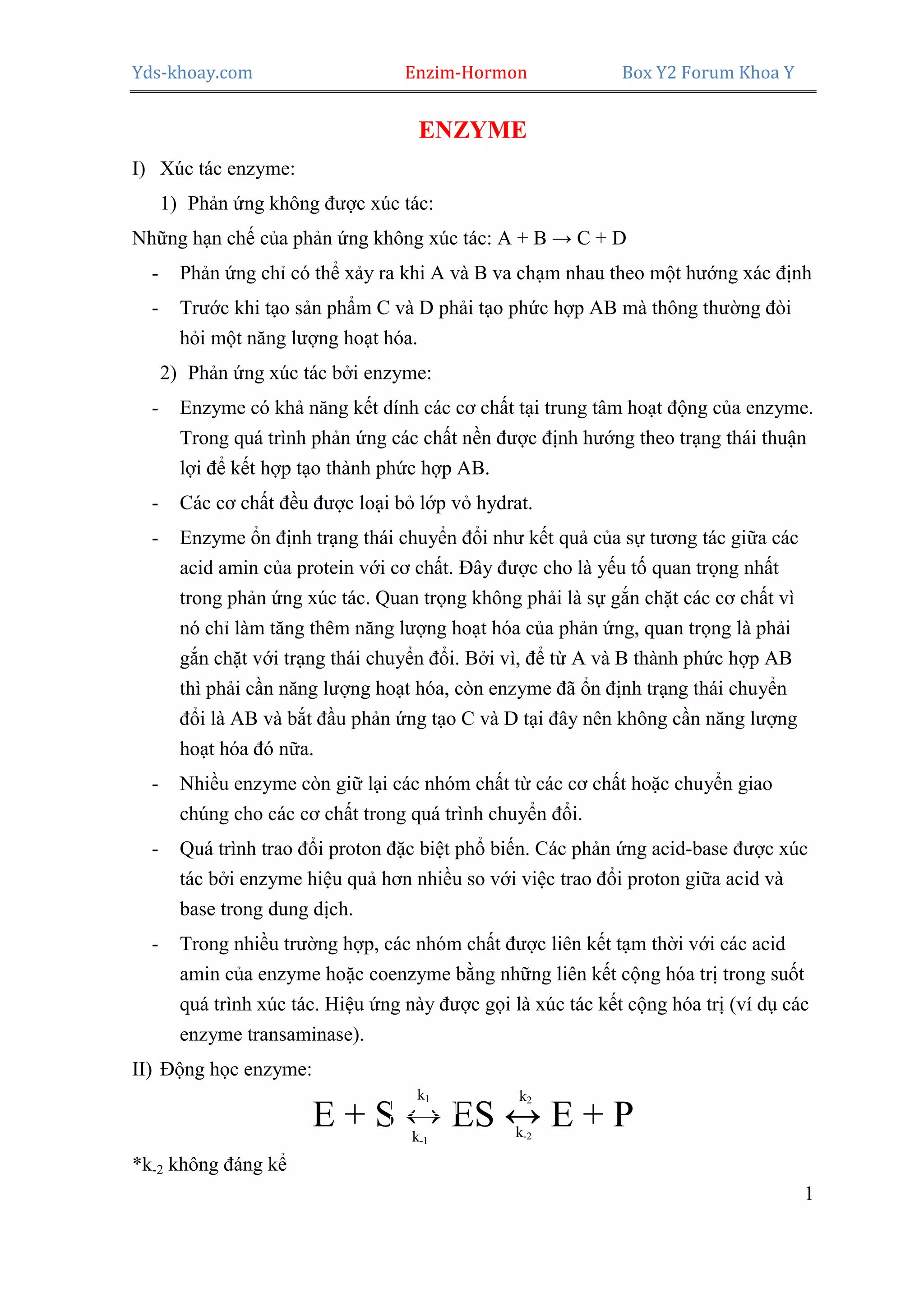 Enzyme - Hormon | PDF