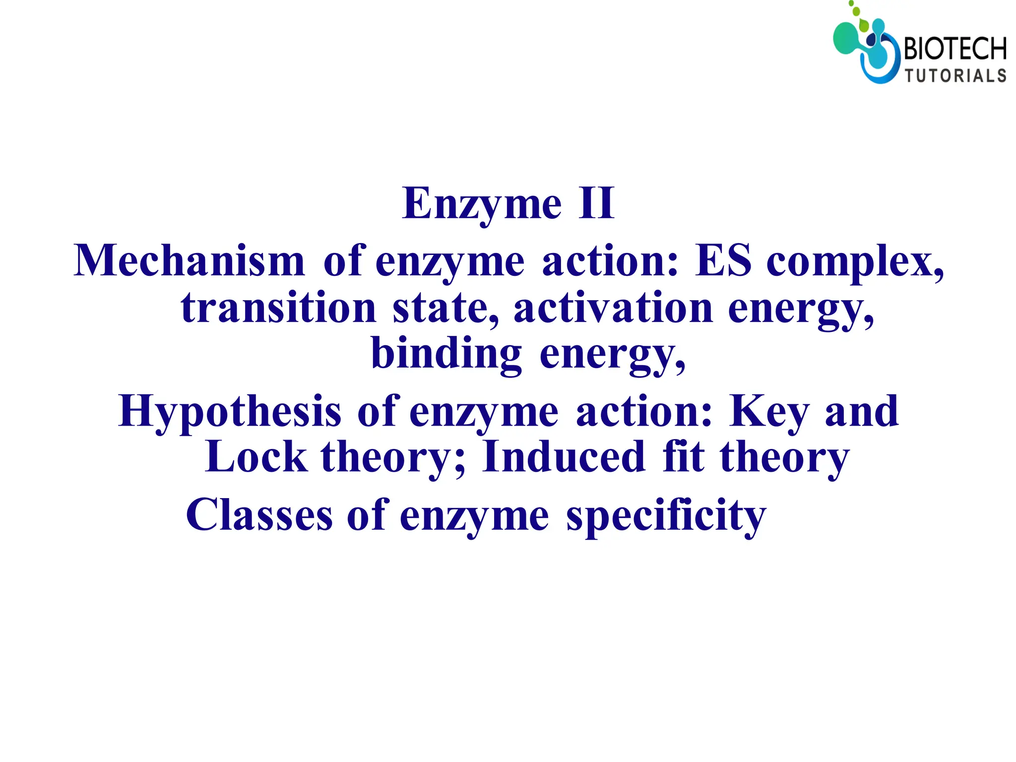 Enzyme II Mechanisms of action BSc 2nd sem .pdf