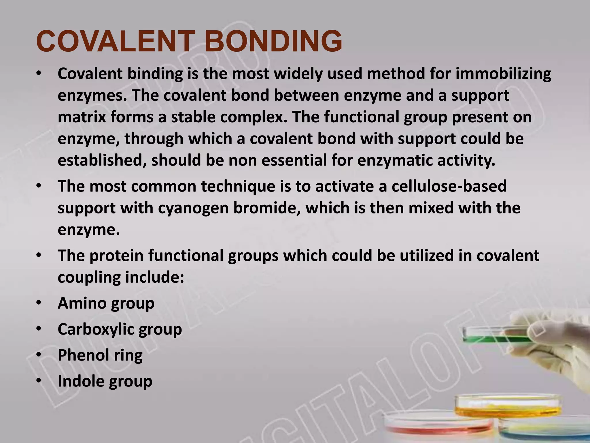 Enzyme immobilization | PPTX