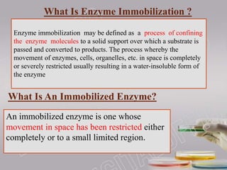Enzyme immobilization | PPTX