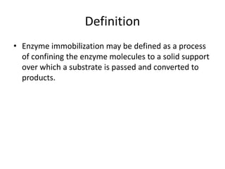 Enzyme immobilization | PPTX