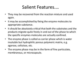 Enzyme immobilization | PPTX | Biotech and Biomedical Industry | Industries