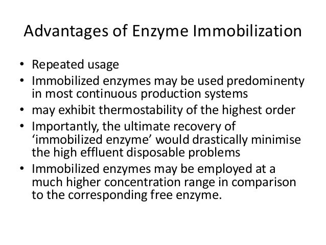 Enzyme immobilization