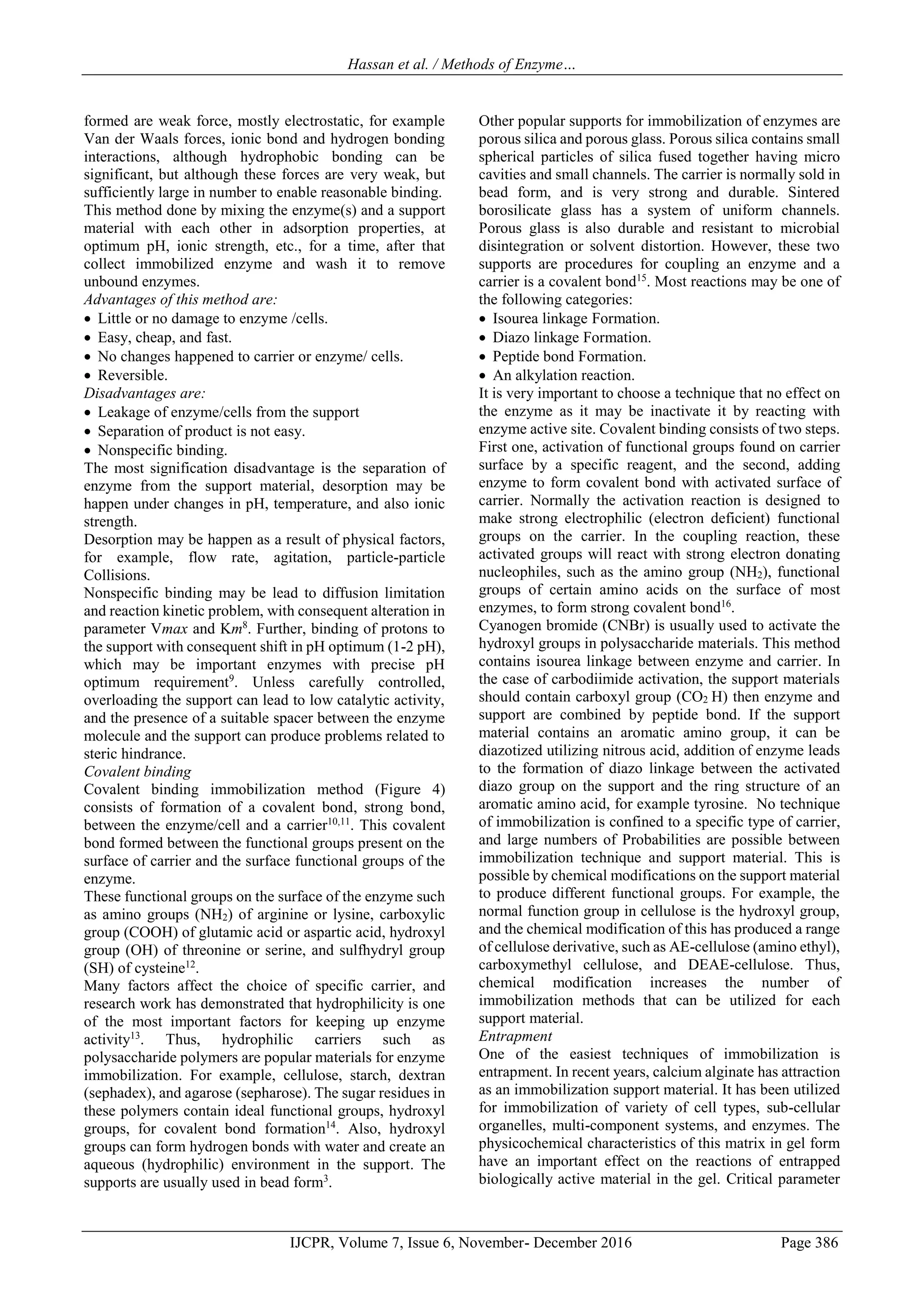 Enzyme immobilization | PDF