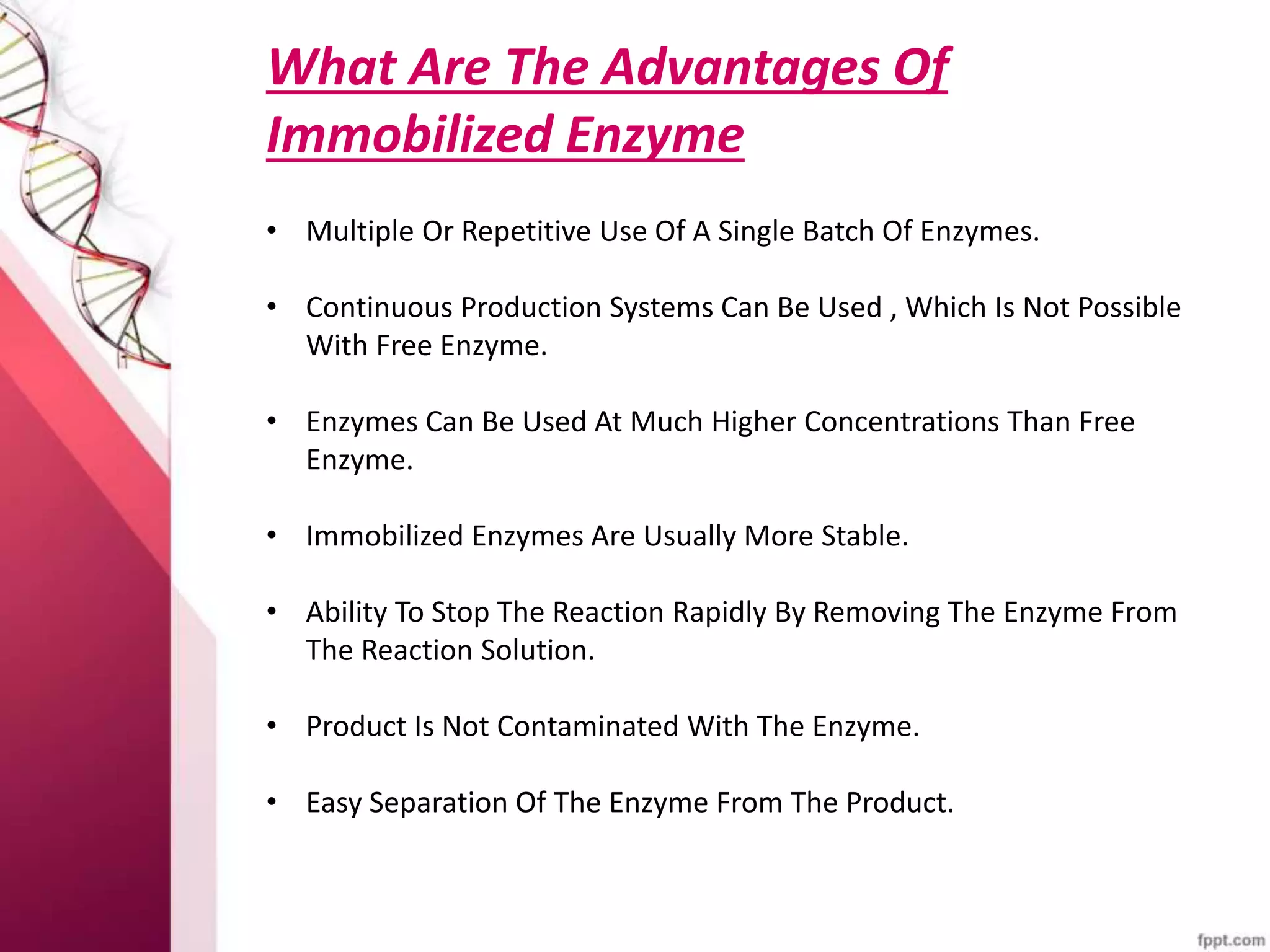 Enzyme immobilization , Advantages And Disadvantages With Method Of ...