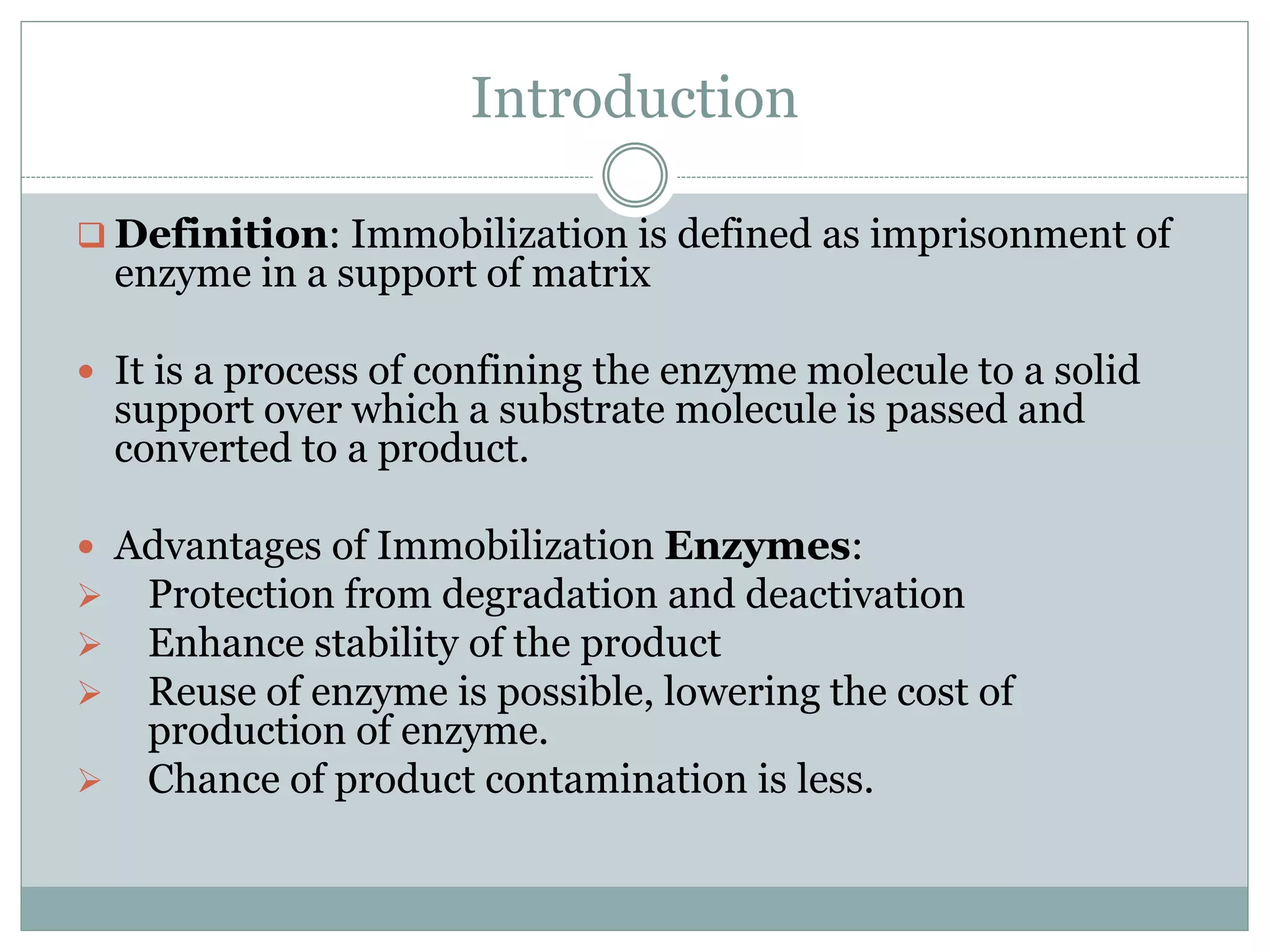 Immobilized Enzymes, Immobilization Techniques, Examples - Biochemical ...