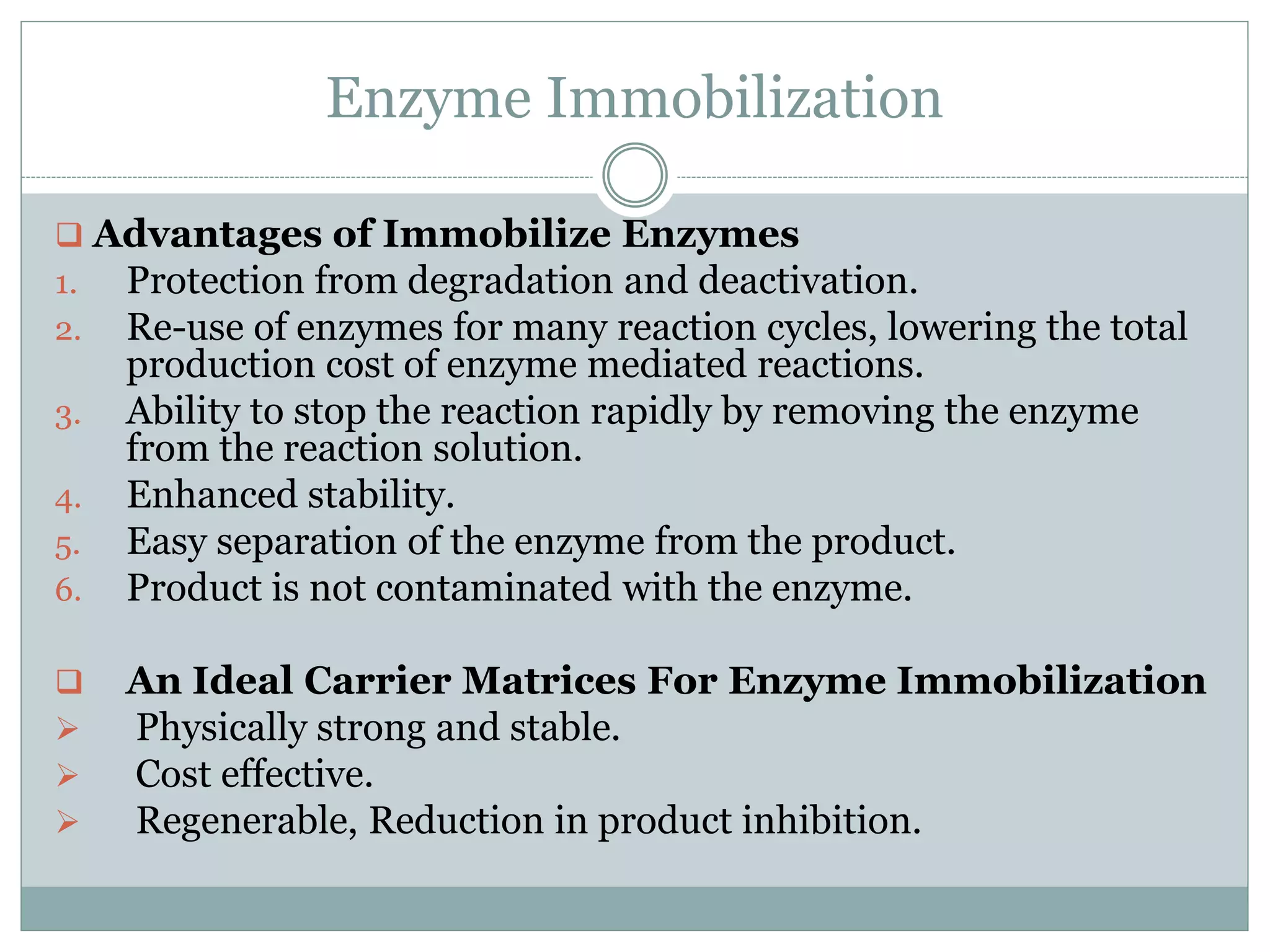 Immobilized Enzymes, Immobilization Techniques, Examples - Biochemical ...