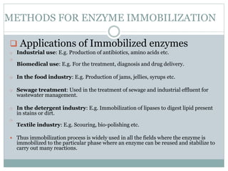 Immobilized Enzymes, Immobilization Techniques, Examples - Biochemical ...
