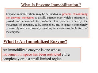 Enzyme immobilization | PPTX