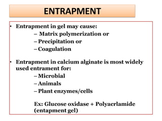 Enzyme immobilization | PPTX | Chemistry | Science