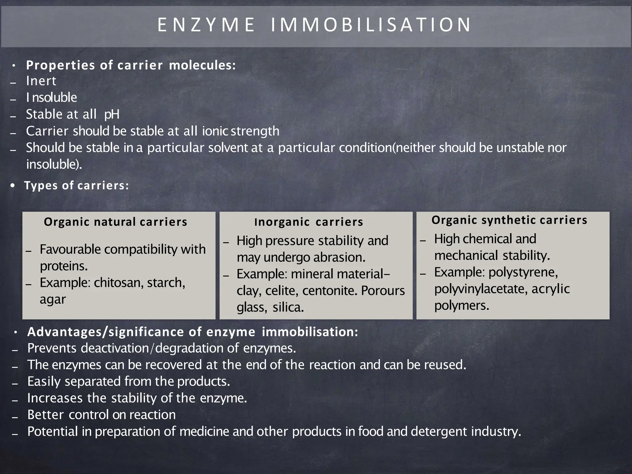 Enzyme Immobilization- Biotechnology- B.Pharm SEM 5 | PPTX