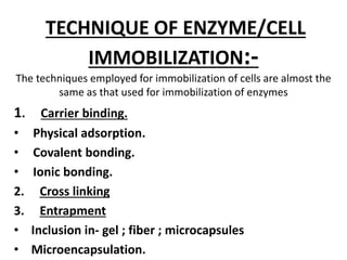 Enzyme_Immobilization.pptxmxn vnadnvadjsjcbx | PPT