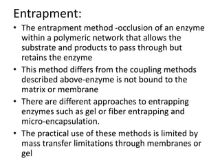 Enzyme Immobilization and Applications | PPTX