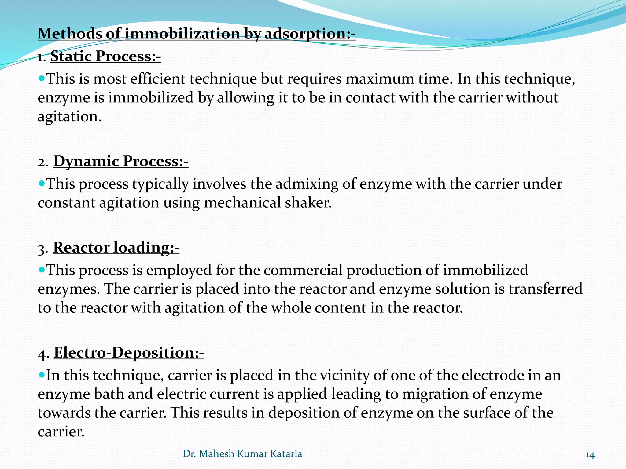 Enzyme immobilization and applications | PPT