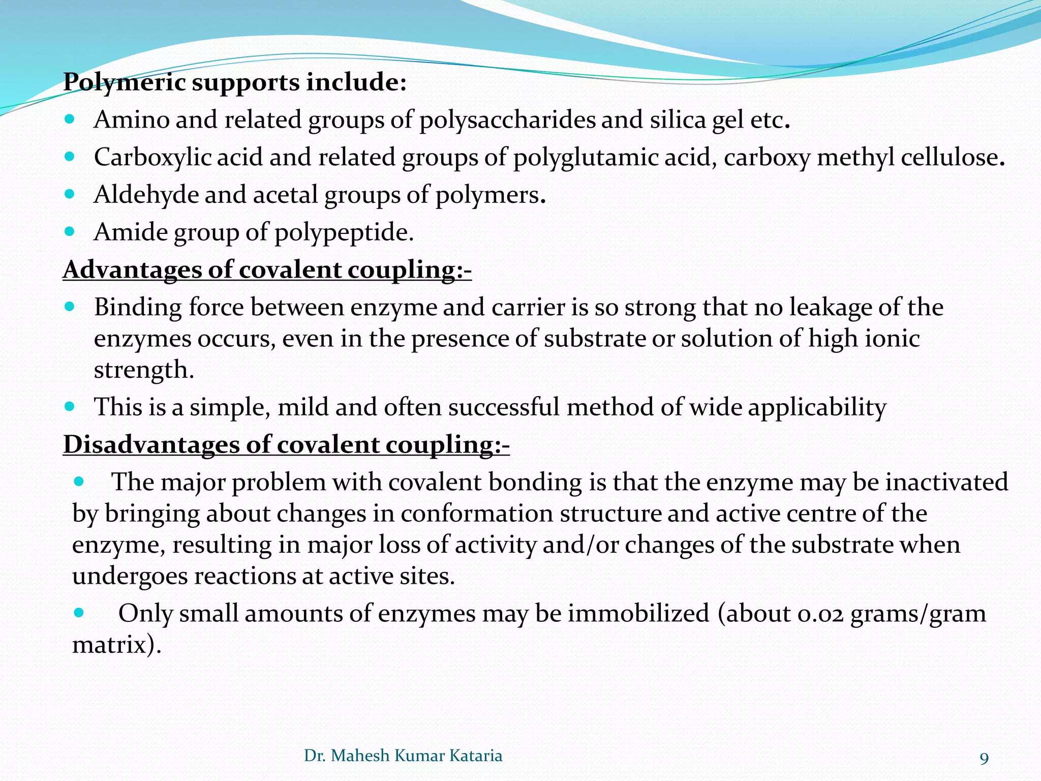 Enzyme immobilization and applications | PPT