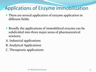 Enzyme immobilization and applications | PPT