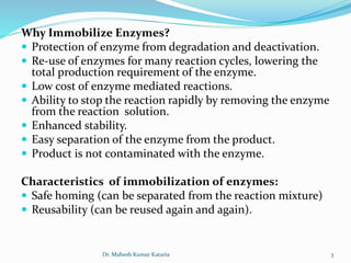 Enzyme immobilization and applications | PPT