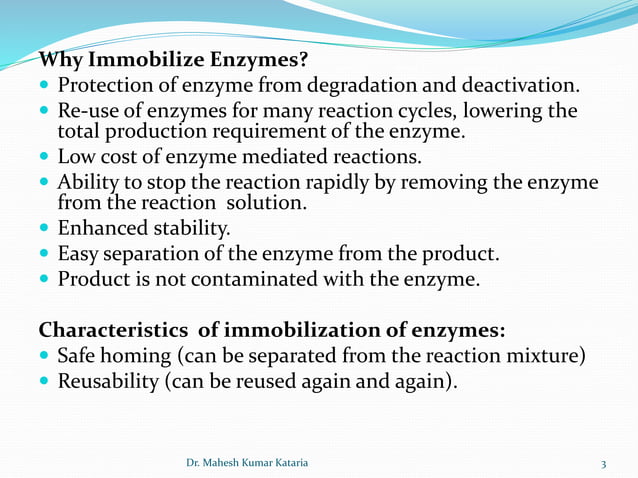 Enzyme immobilization and applications | PPT