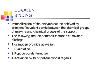 Enzyme immoblization | PPT