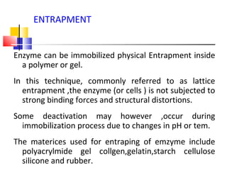 Enzyme immoblization | PPT