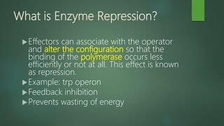 Enzyme induction and repression | PPTX