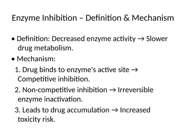 Enzyme Induction and Inhibition: Mechanisms, Examples & Clinical ...