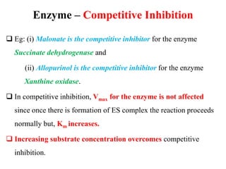 Enzyme inhibition in brief and their examples | PDF