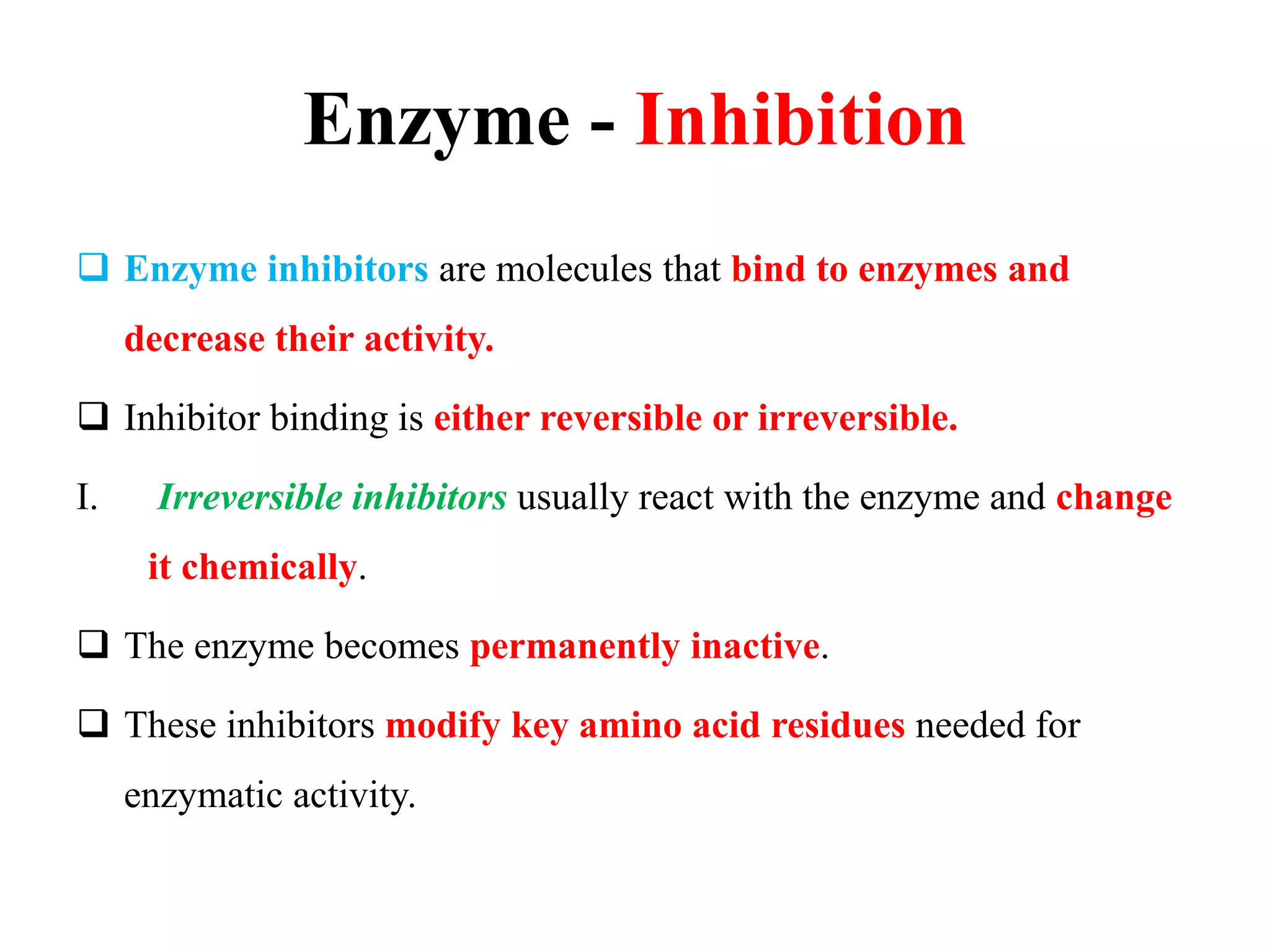 Enzyme inhibition | PPTX