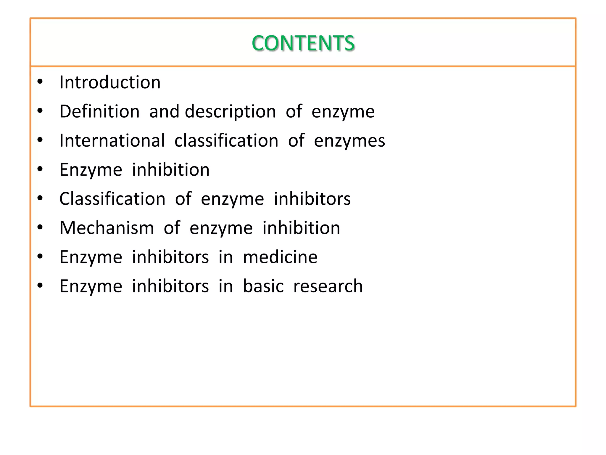 Enzyme inhibitors | PPTX