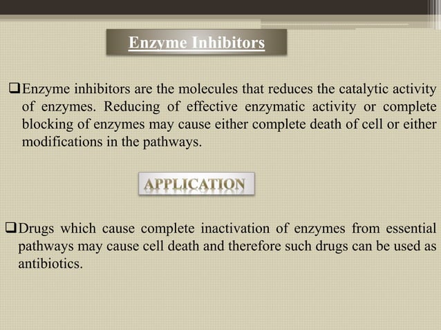 Enzyme inhibitors | PPT