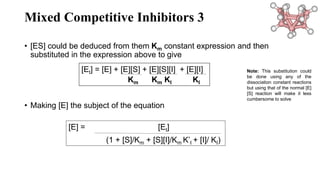 Enzyme Inhibitors BCH 601(Advanced enzymology) | PDF